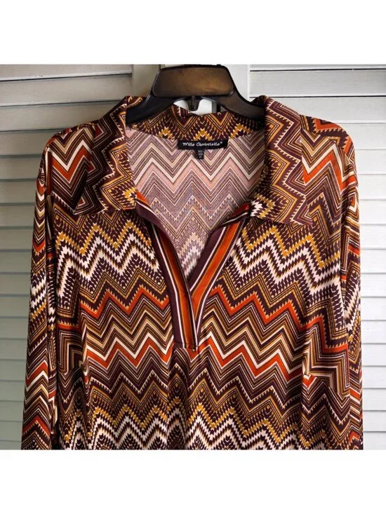 Mlle Gabrielle | Dresses | Mlle Gabrielle Plus Size 2x Chevron Print ...